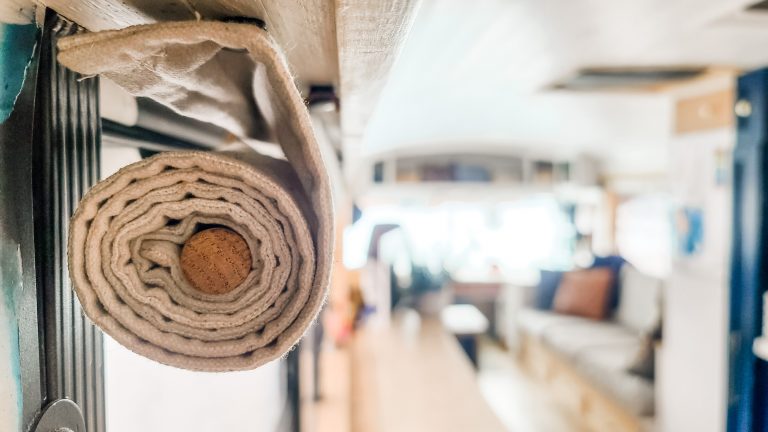How to make roll-up curtains for a skoolie or RV - Tidy Mo